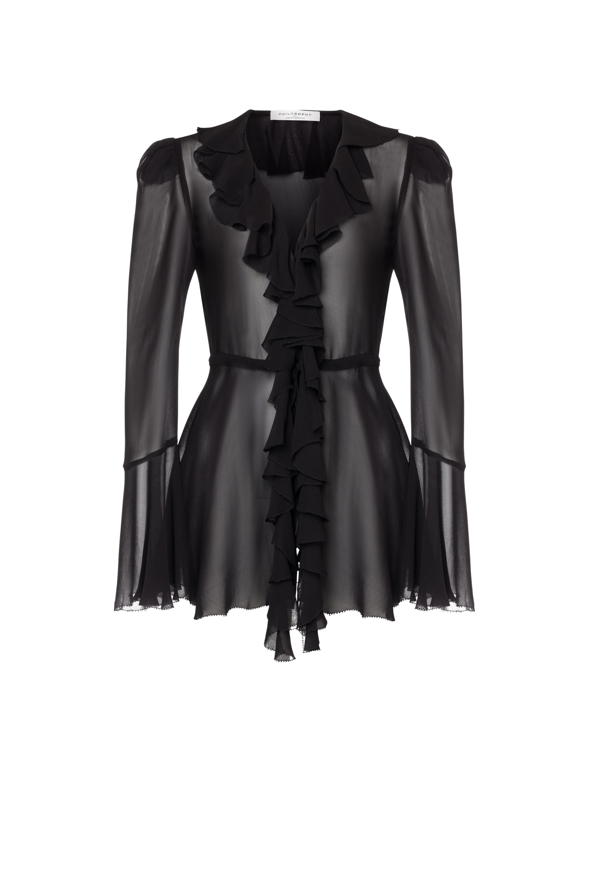 Ruffled Semi Sheer Blouse - Philosophy | Espace Cannelle - Online Store